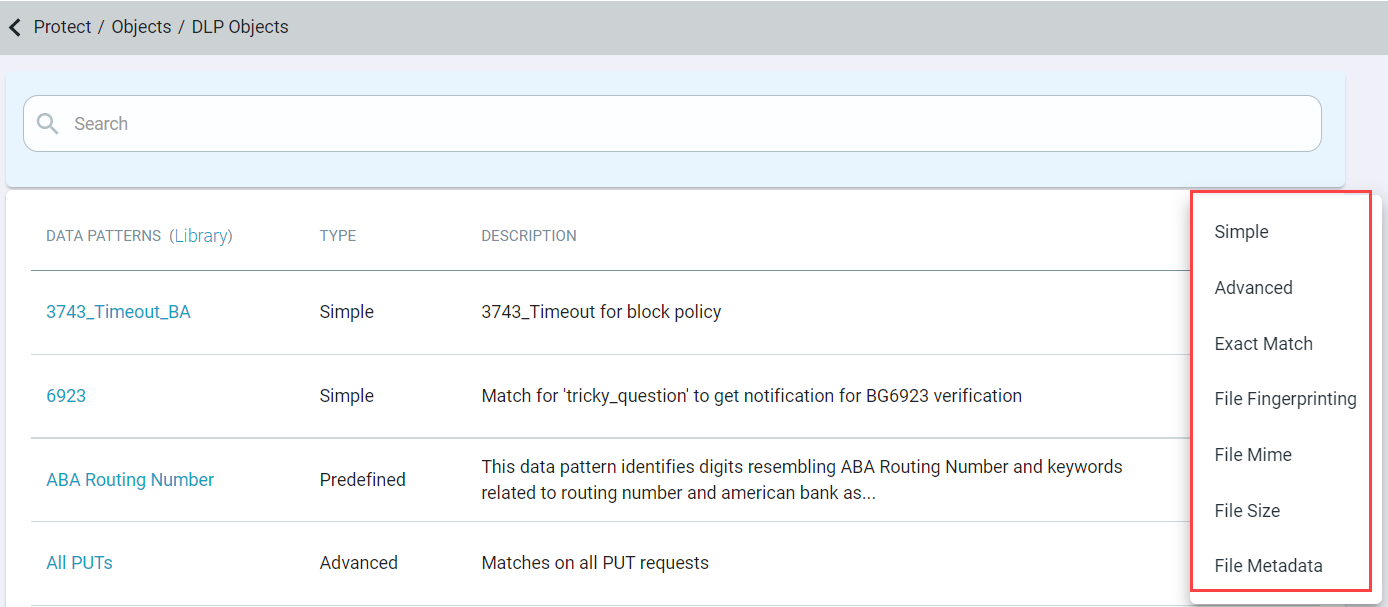 Creating advanced data pattern